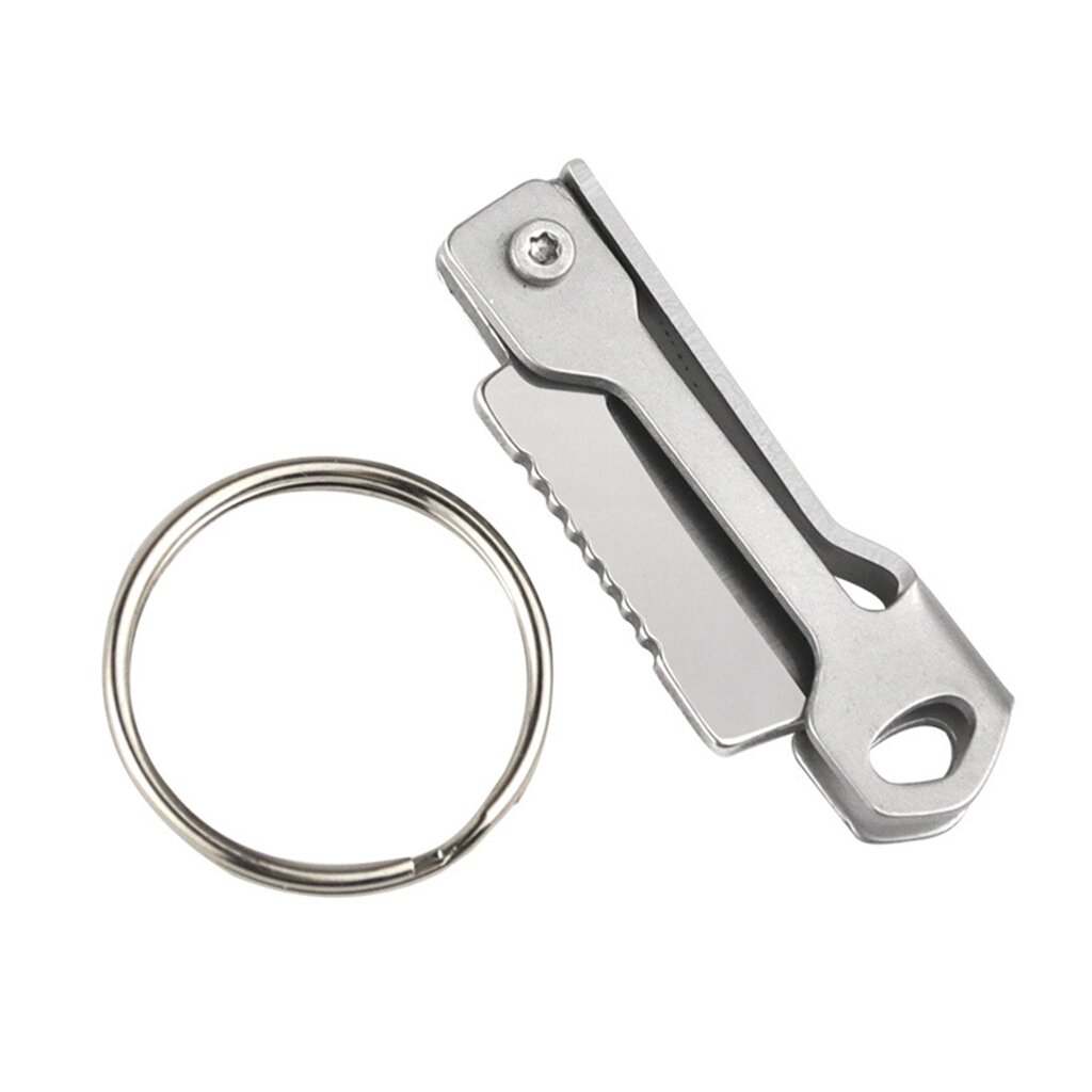 Складной Защитный Брелок-Резак с Фиксирующим Механизмом Для Надежного Использования Небольшого Инструмента