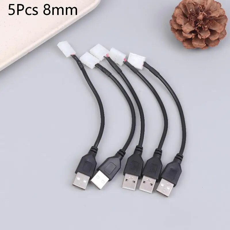 USB-разъемы для светодиодных лент 8/10 мм, 5/10 шт A1 5Pcs 8mm