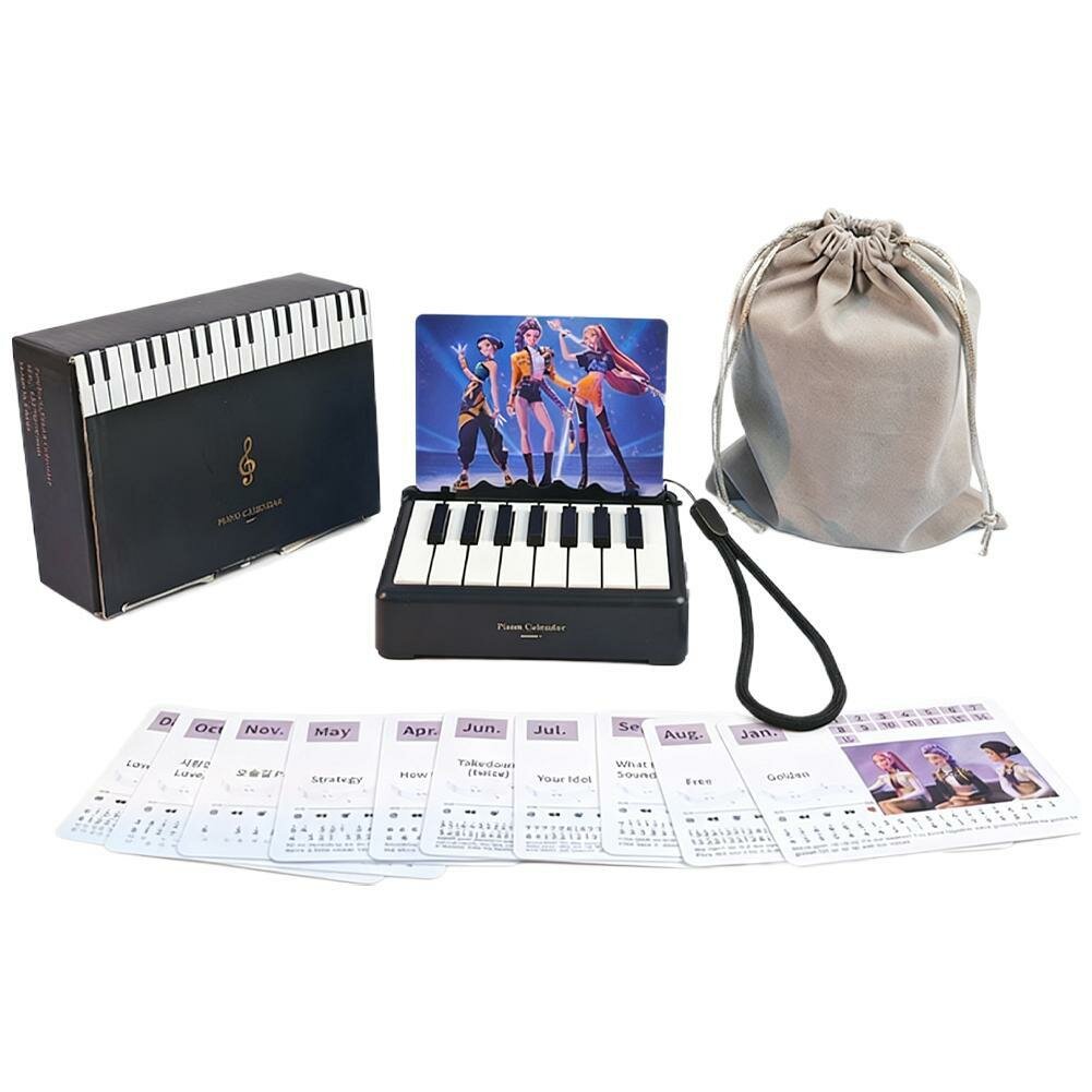 2026 Mini Piano Desk Calendar With Light Up Keys, Musical Toy & Office Decor Gift Set, Includes M0I7
