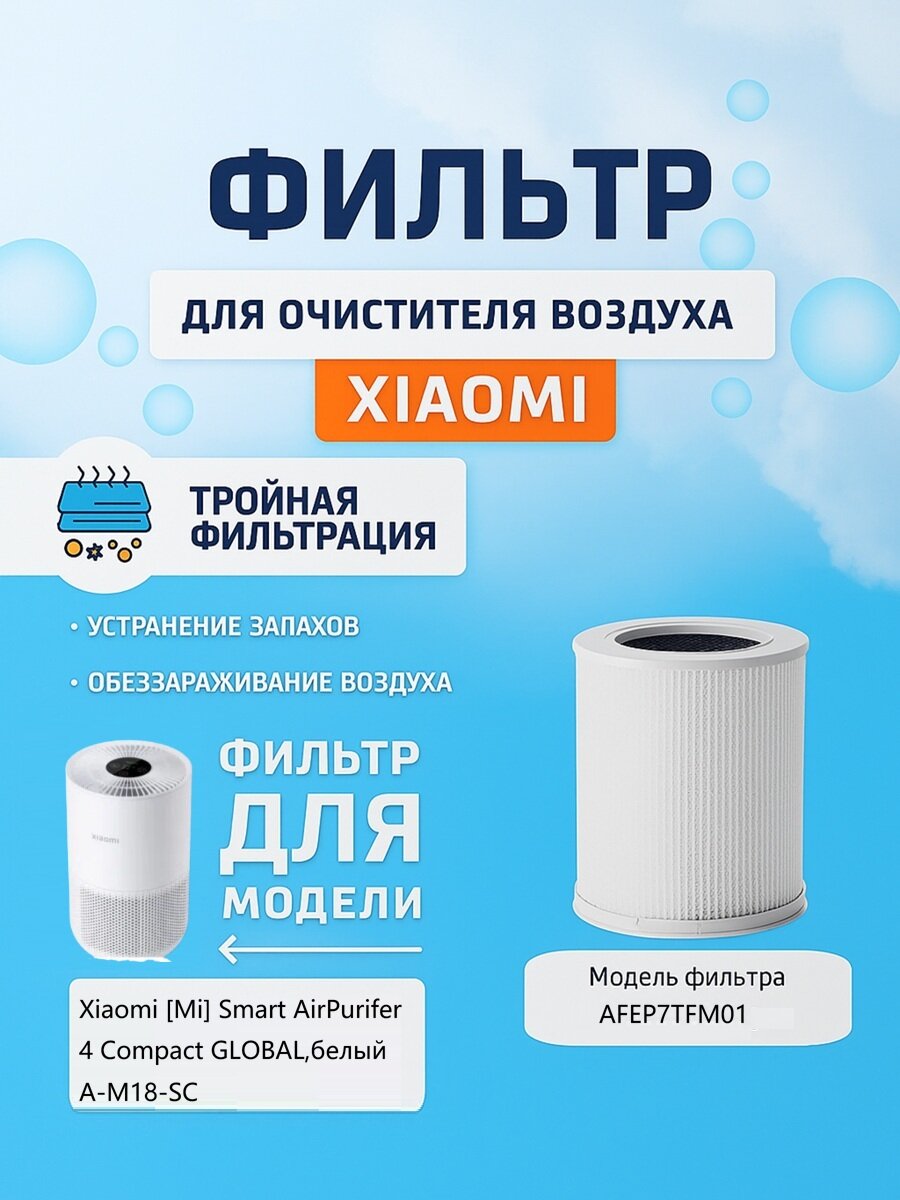 Фильтр Xiaomi д/очистителя воздуха Xiaomi Smart Air Purifier 4 Compact Filter