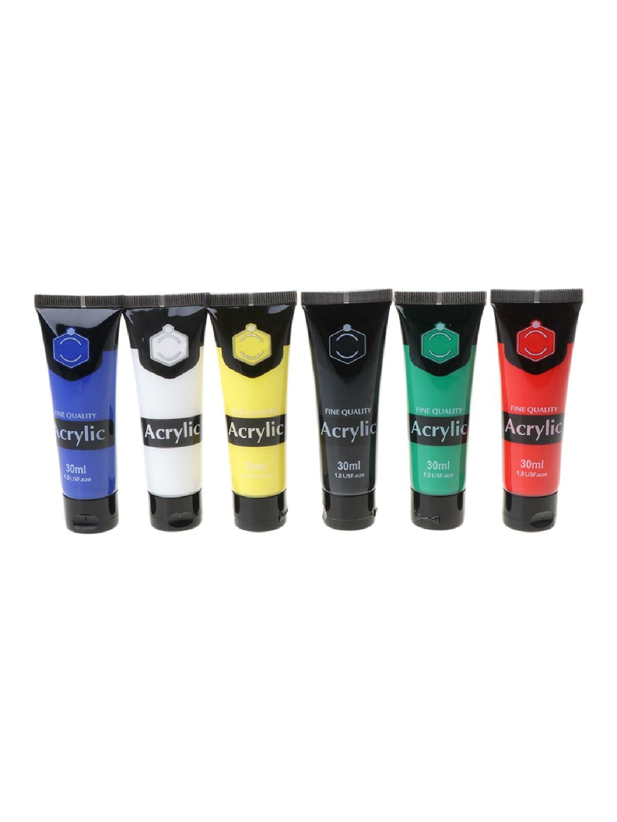 1 коробка 6-цветного набора акриловых красок объемом 30 мл