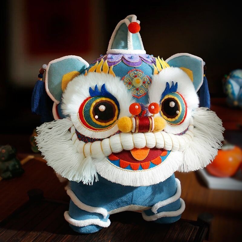 2026 Большое пробуждение Льва Вышивка DIY Набор материалов для рукоделия 3D Орнамент Мир и благословение Вышитая кукла Праздничный подарок