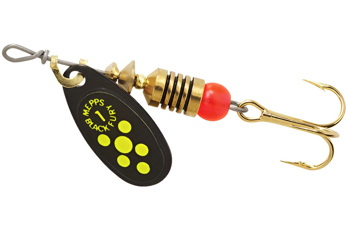 Блесна вращающаяся Mepps BLACK FURY, 1, Black/Chartreuse, 1 шт.