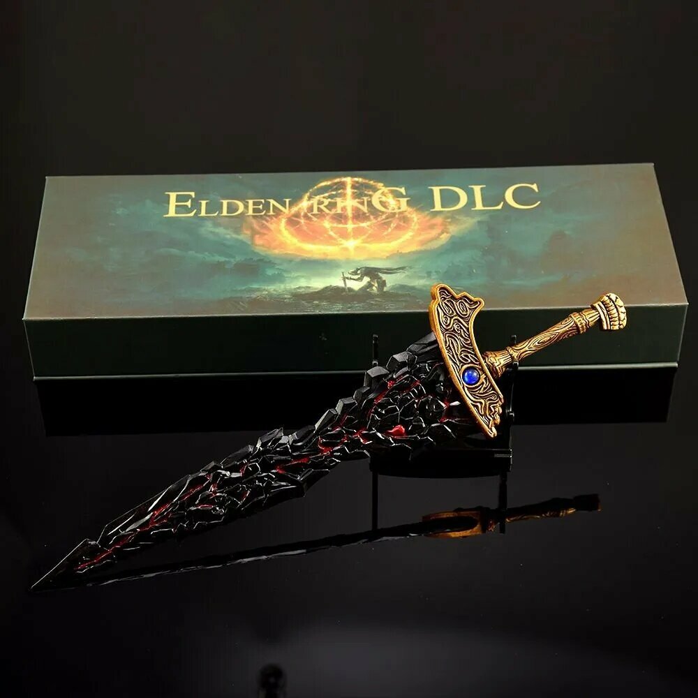 Игровые периферийные устройства Elden Ring, модель Malik's Black Sword из металла, подарочная коробка, 30 см, с подставкой
