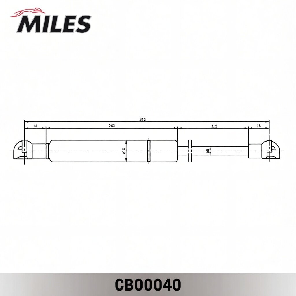Упор газовый VOLVO XC90 10/02- CB00040 Miles арт. CB00040