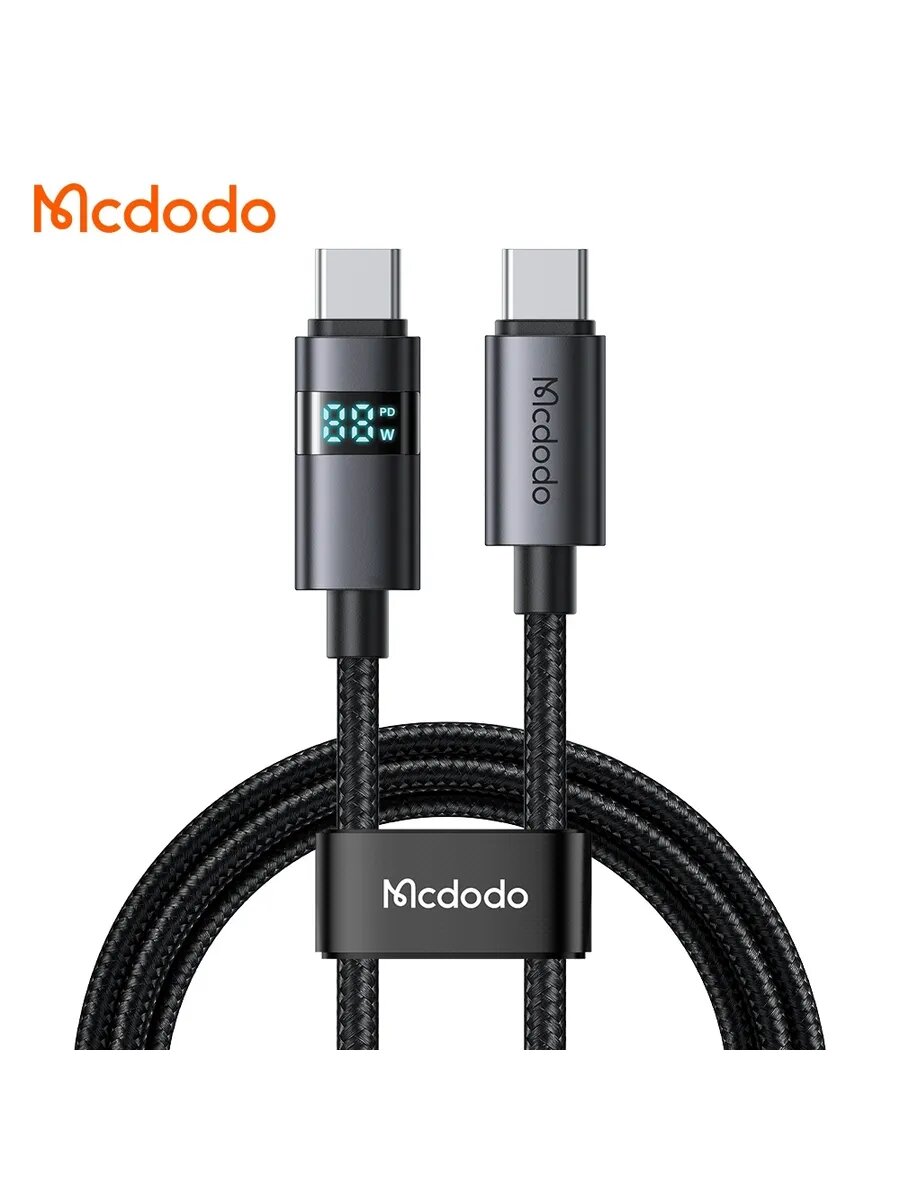 Кабель Mcdodo CA-561 Type-C Type-C 100W с горизонтальным дисплеем (черный)