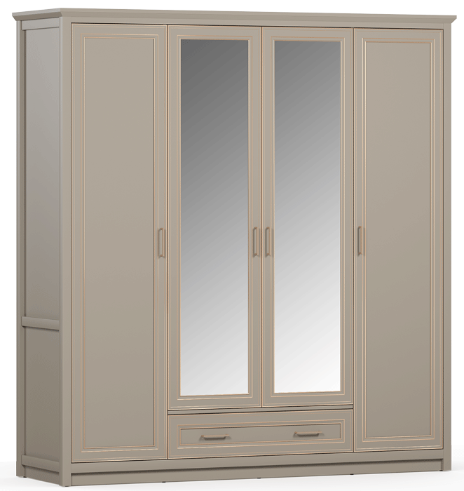 BRW Шкаф Классик/Classic SZF2D2L1S Глиняный серый, Глиняный серый Глиняный серый, Глиняный серый