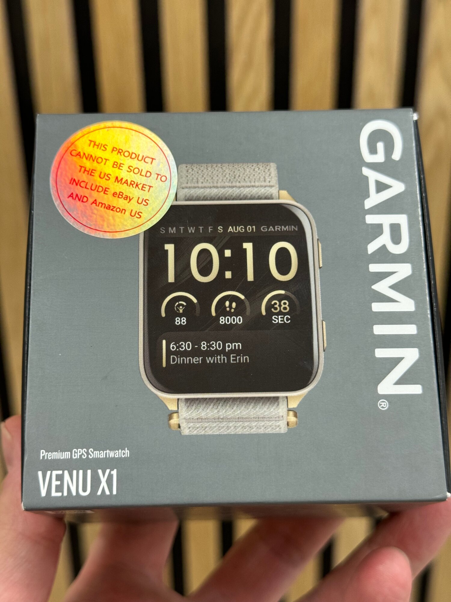 Умные часы Watch Garmin Venu X1 Soft Gold Titanium with French Gray Nylon