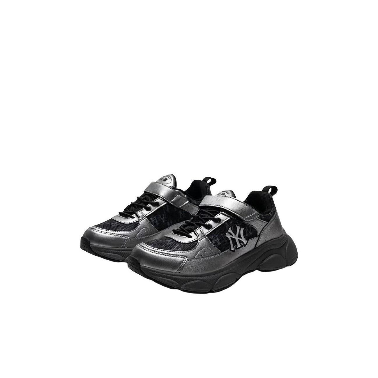 Ботинки MLB Chunky Runner Fastball, размер EU 36 стопа (22,4-23,3CM), серебристый/черный — фото 1