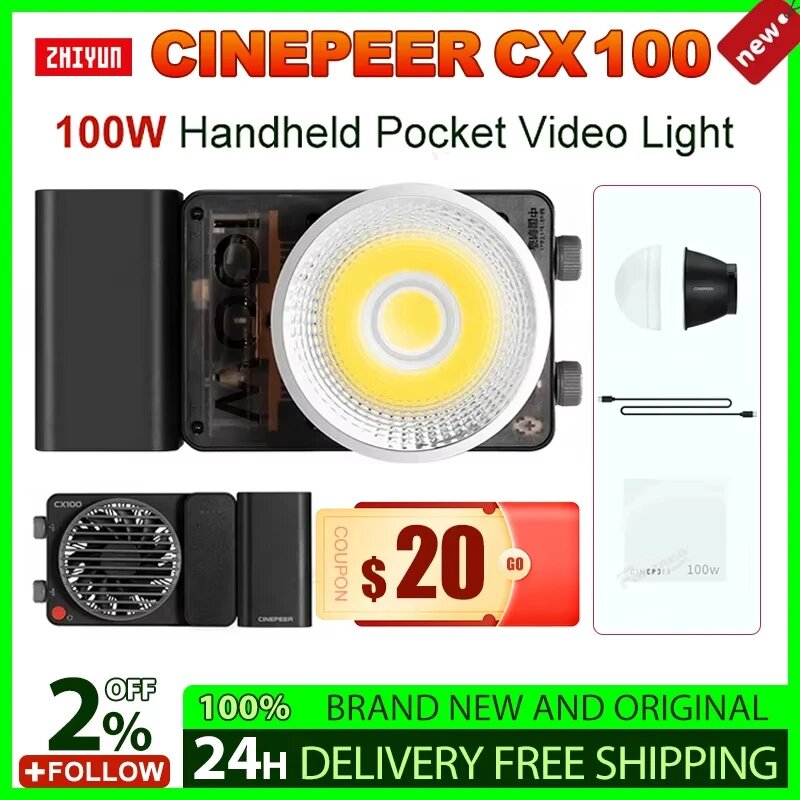 Zhiyun CINEPEER CX100 Портативный видеосвет 100 Вт
