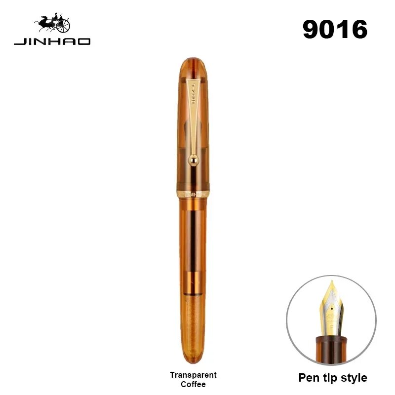 Перьевая ручка Jinhao 9016, цвет Transparent Coffee, перо M