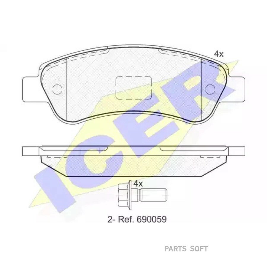 ICER 141804 Тормозные колодки