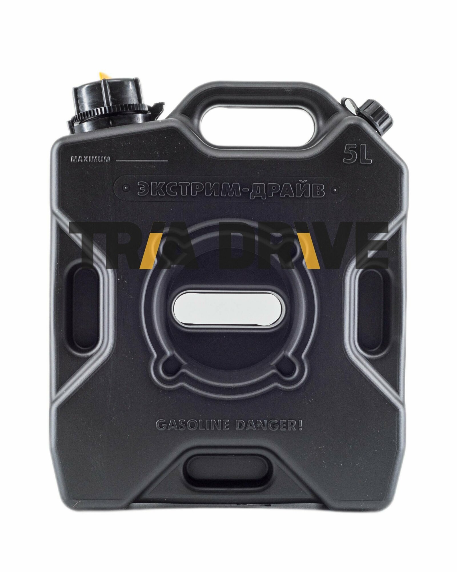 Плоская канистра "Экстрим-Самара" с насадкой 5 л (черный)