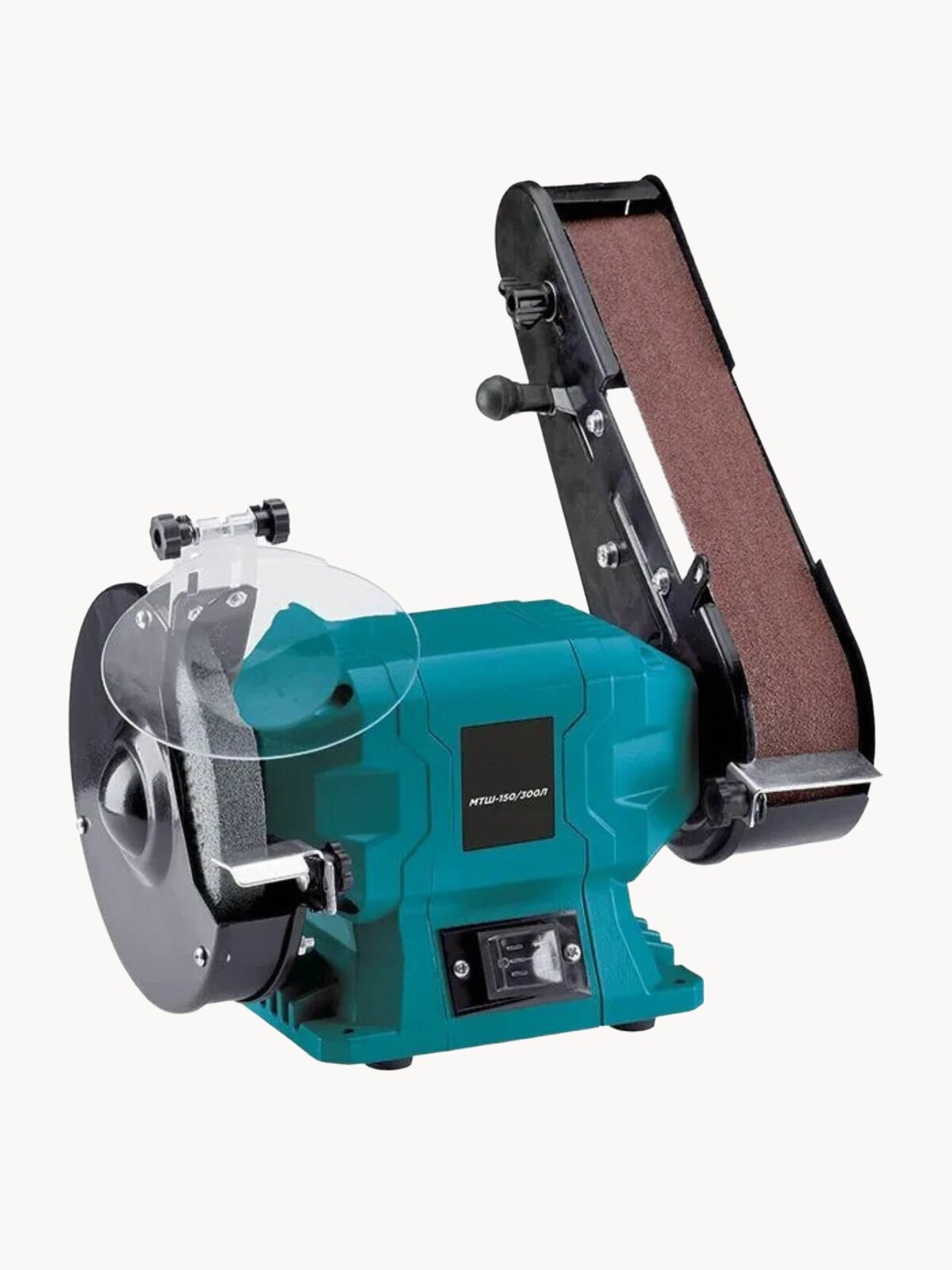 Точильный станок Inkam BG 151 SP электрический с лентой, заточной станок, электроточило (300Вт, 2950об/мин, 150мм, 50х686), защитные очки в подарок