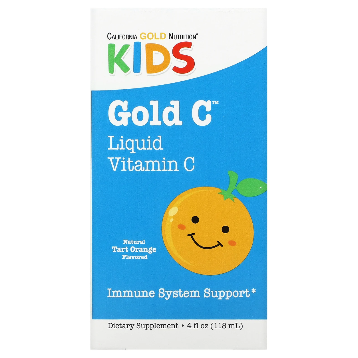 California Gold Nutrition Children's Liquid Gold Vitamin C фл, 118 мл, апельсин