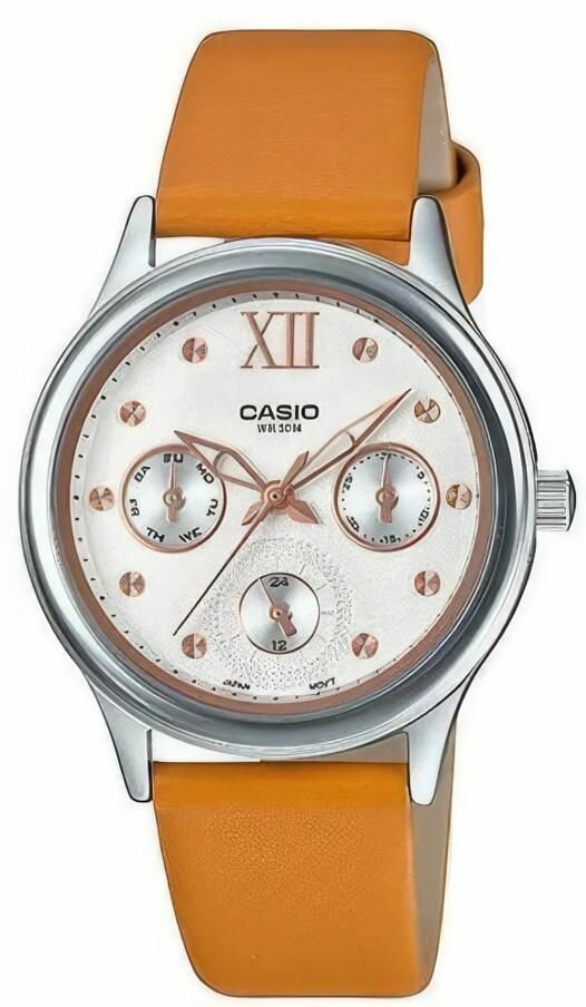 CASIO, бежевый, коричневый, белый