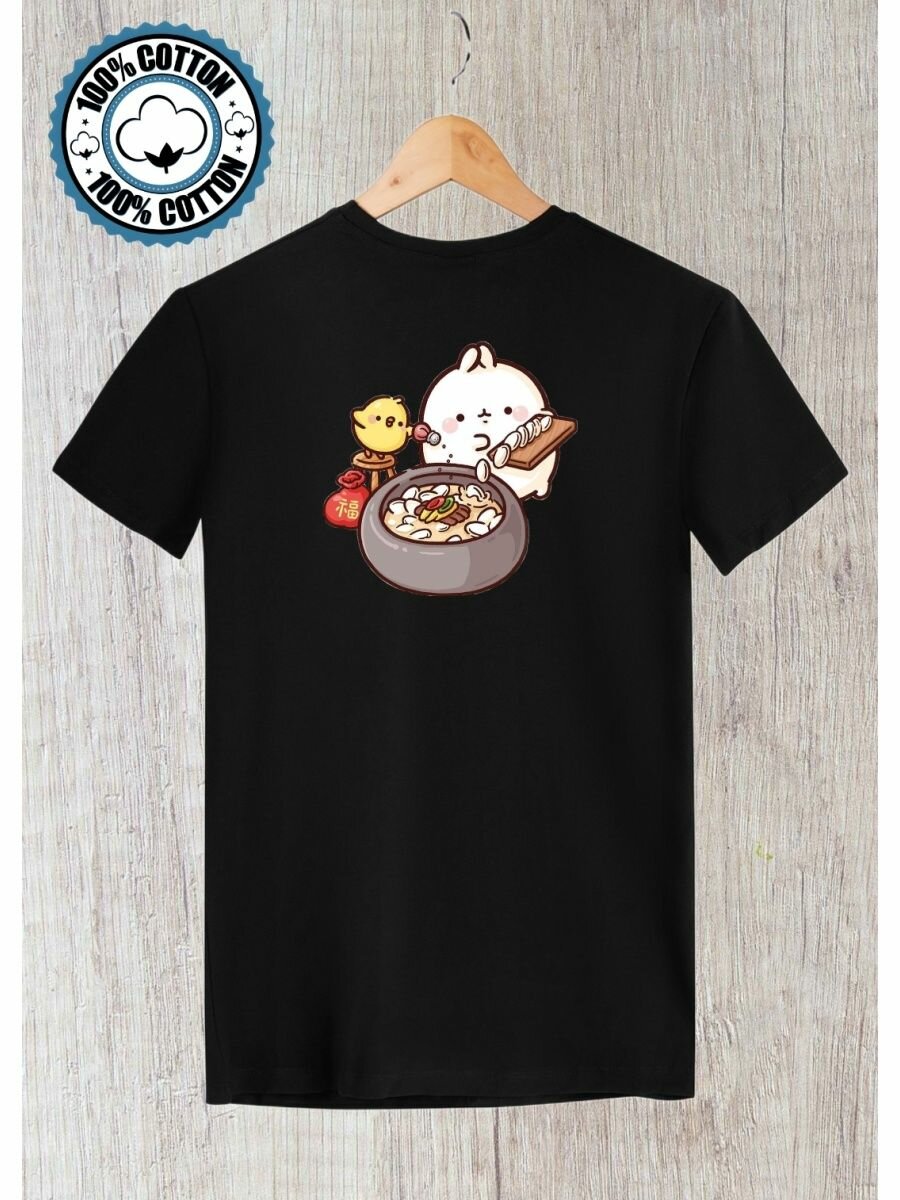 Футболка цыпленок и кролик готовят