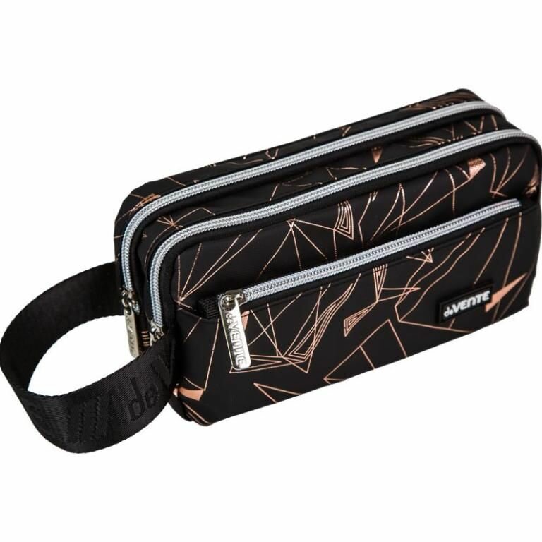 Пенал 2секц. 205 х 95 "deVENTE. Zig"черный, для 100 предметов