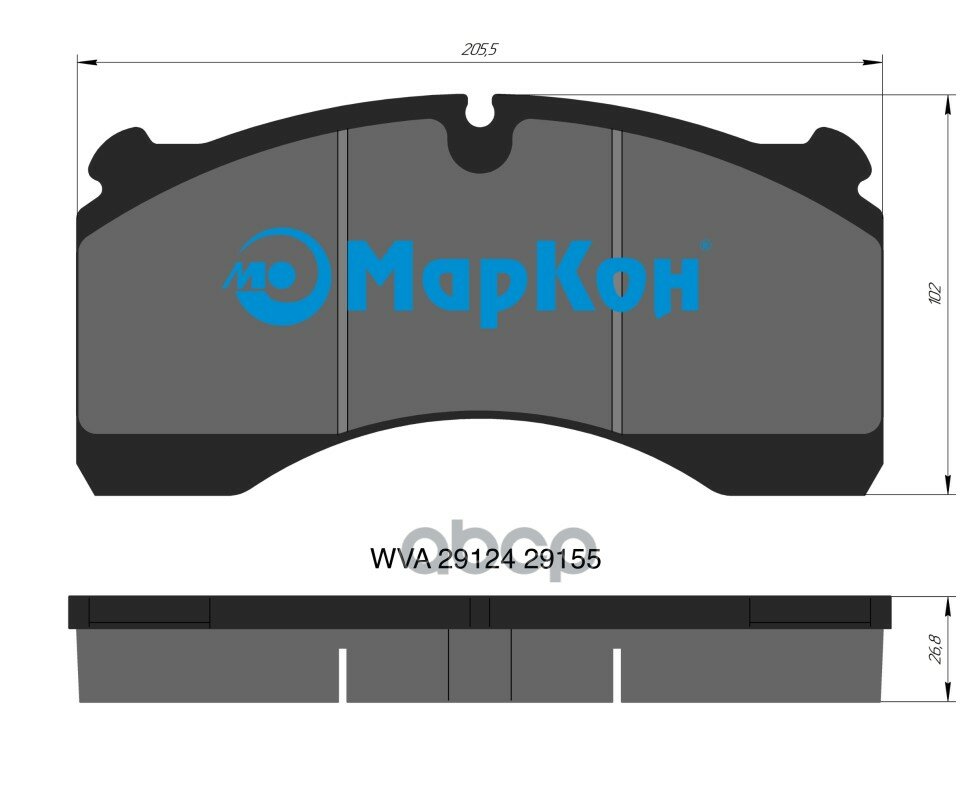 Колодки тормозные FR, 32400268 МарКон арт. 32400268