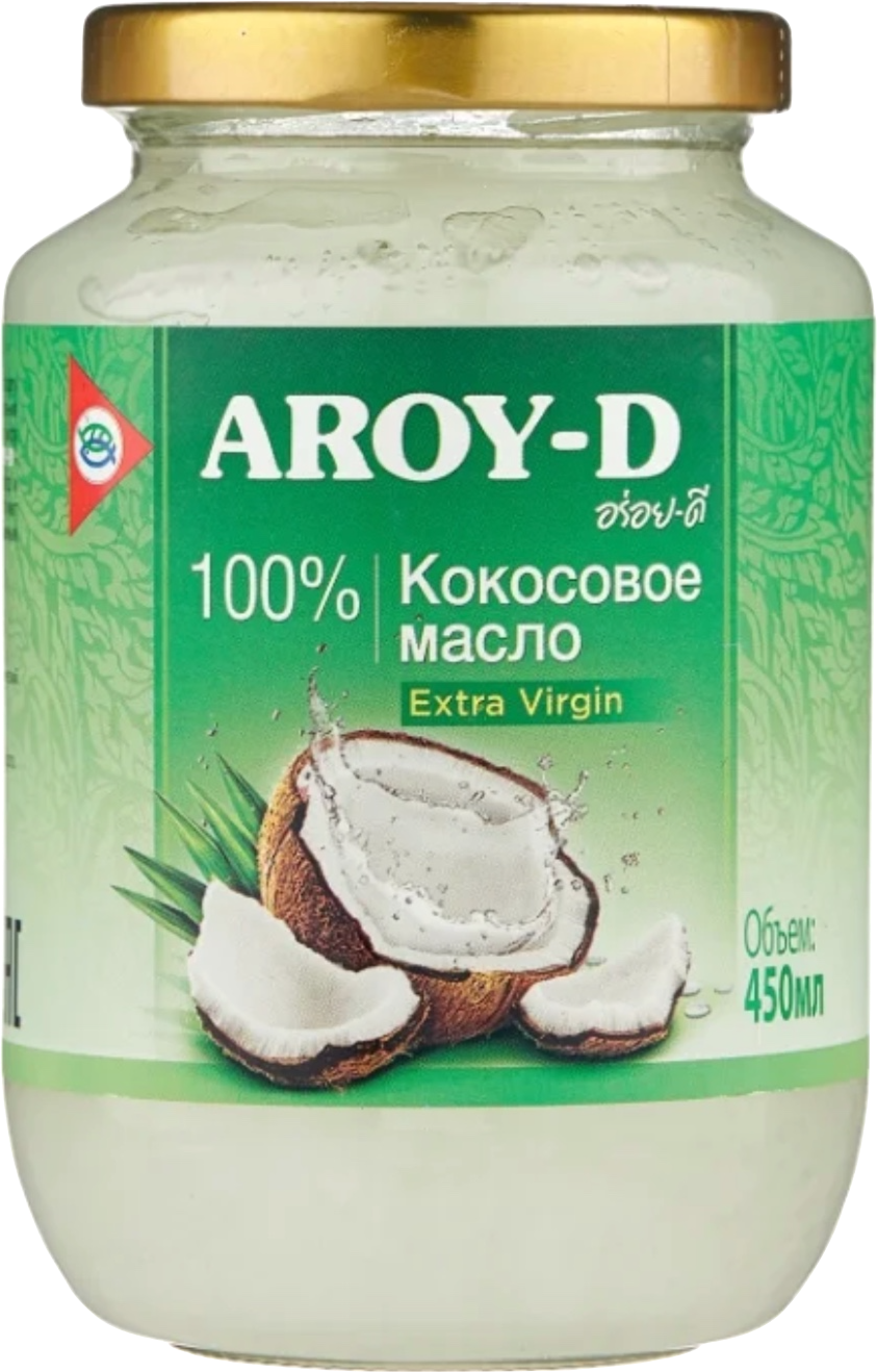 Aroy-D Масло 100% кокосовое (extra virgin), 450 мл