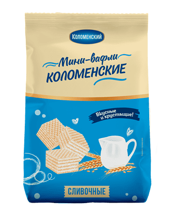 Набор из 12 штук Мини-вафли Коломенский сливочные 200г