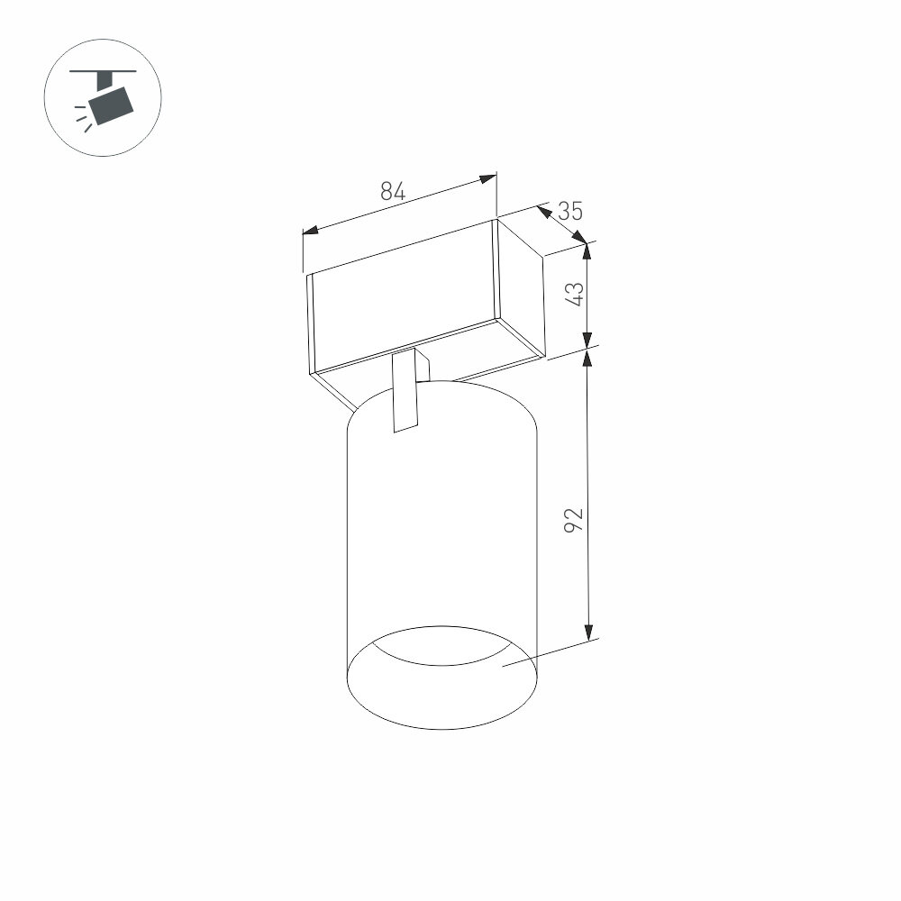 Светильник Arlight Светильник MAG-SPOT-45-R85-7W Warm3000 (WH, 24 deg, 24V, DALI) (Arlight, IP20 Металл, 3 года)