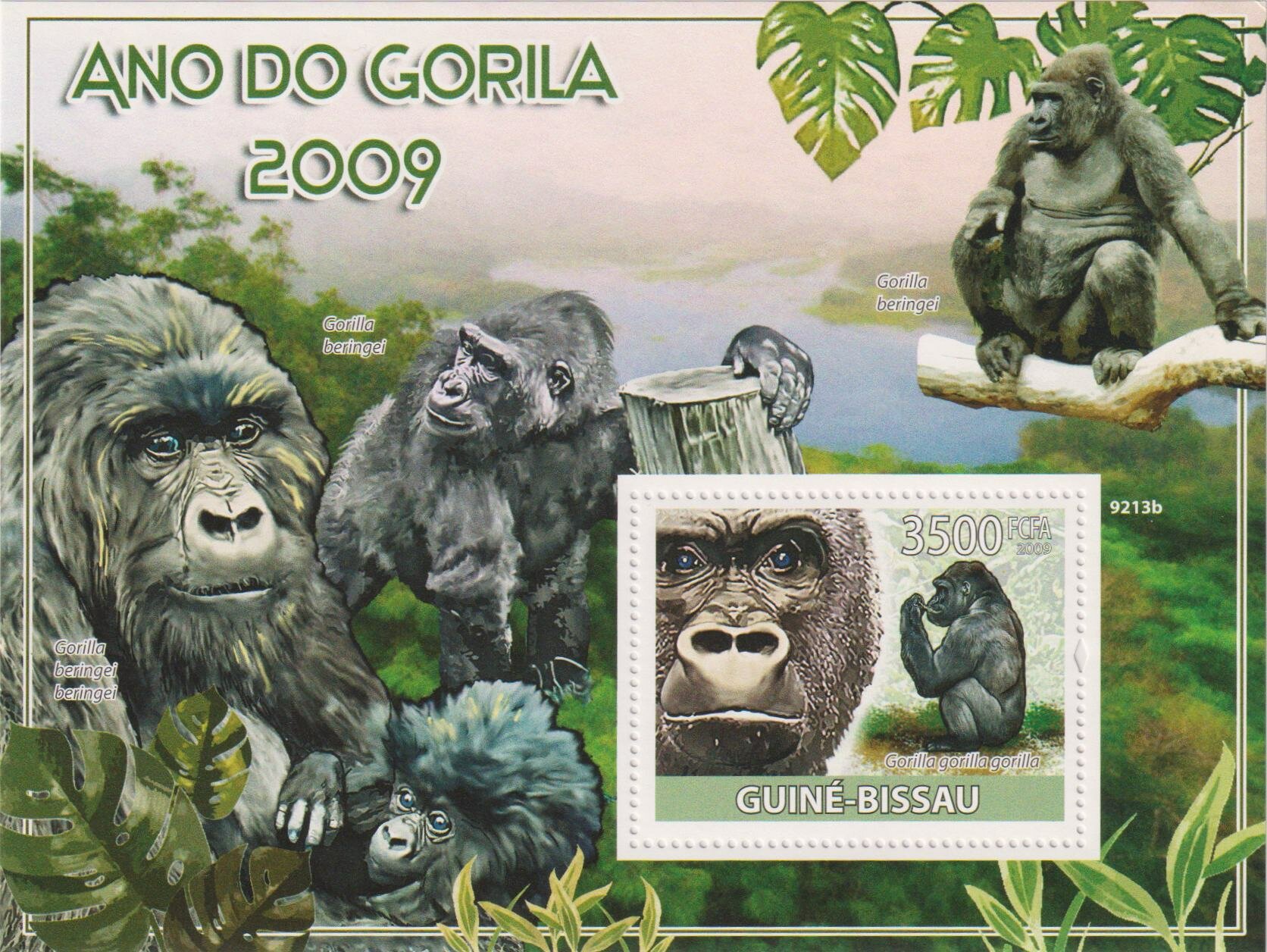 Почтовые марки Гвинея-Бисау 2009г. "Год Гориллы" Обезьяны MNH