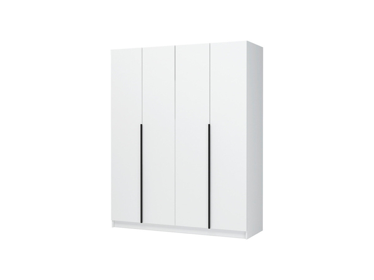 Шкаф Лион ШК-03 Стендмебель, 4х створчатый, белый, современный стиль