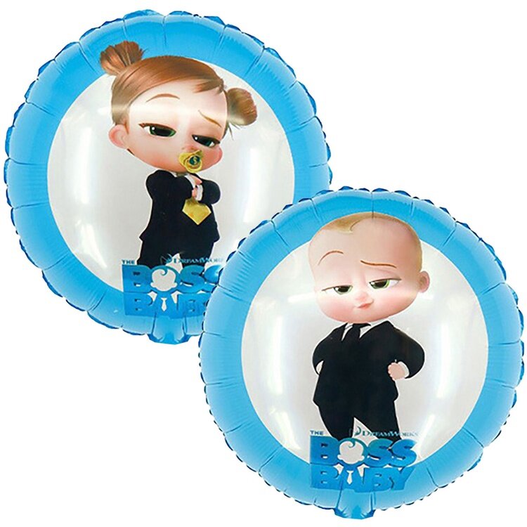 Фольгированный шар Малыш Босс позирующий, 2 стороны, без наполнения, 45 см