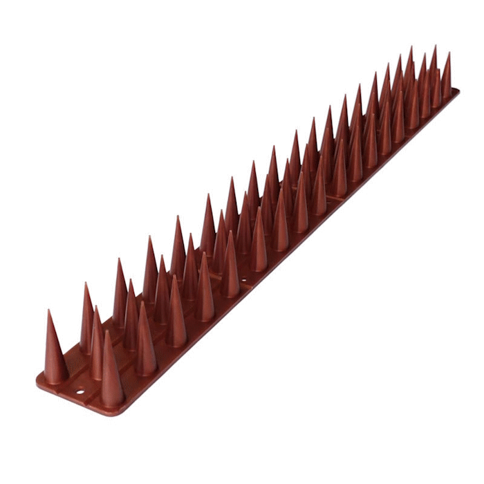 Шипы противоприсадные для защиты крыш, оград, карнизов, подоконников от птиц и животных 45см темно-медные 1 шт