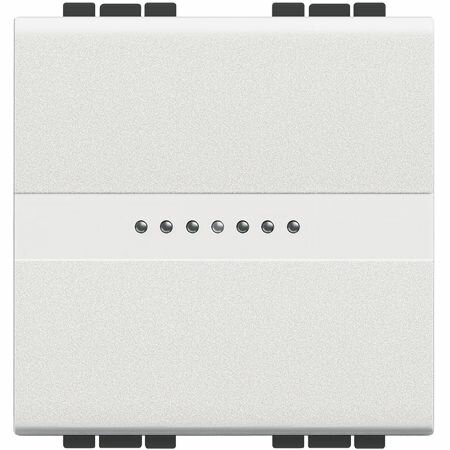 Выключатель аксиальный 16 А 250 В 2 модуля. Цвет Белый. Bticino LIVINGLIGHT. N4051M2A