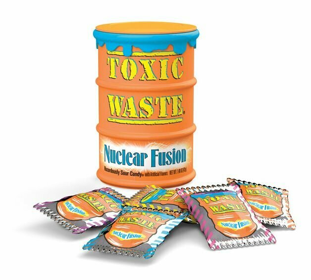 Кислые конфеты Toxic Waste оранжевая баночка