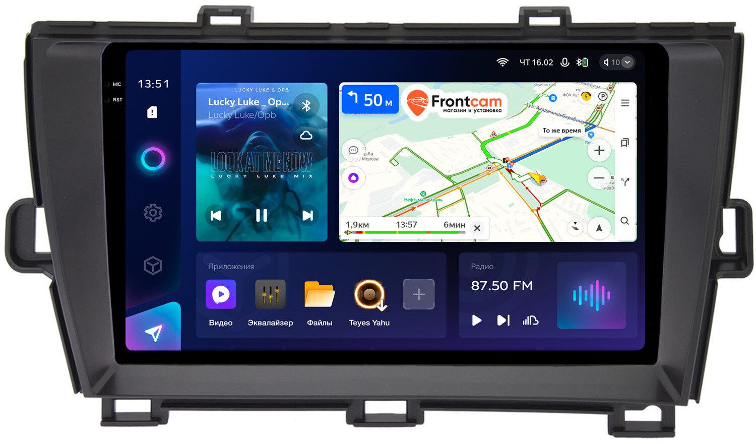 Штатная магнитола Teyes CC3 2K 360 6/128 9.5" RM-9210 Toyota Prius 3 (XW30) 2009-2015 (левый руль) Android 10 (4G-SIM, DSP, QLed)