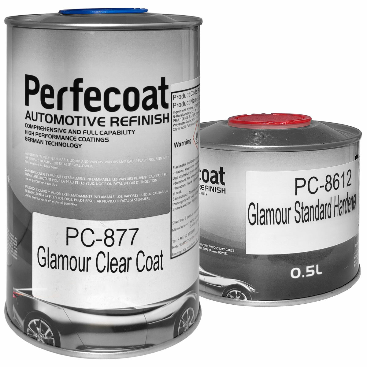 Лак 2+1 GLAMOUR PC-877 c отвердителем PC-8612 PERFECOAT (1,0л+0,5л)