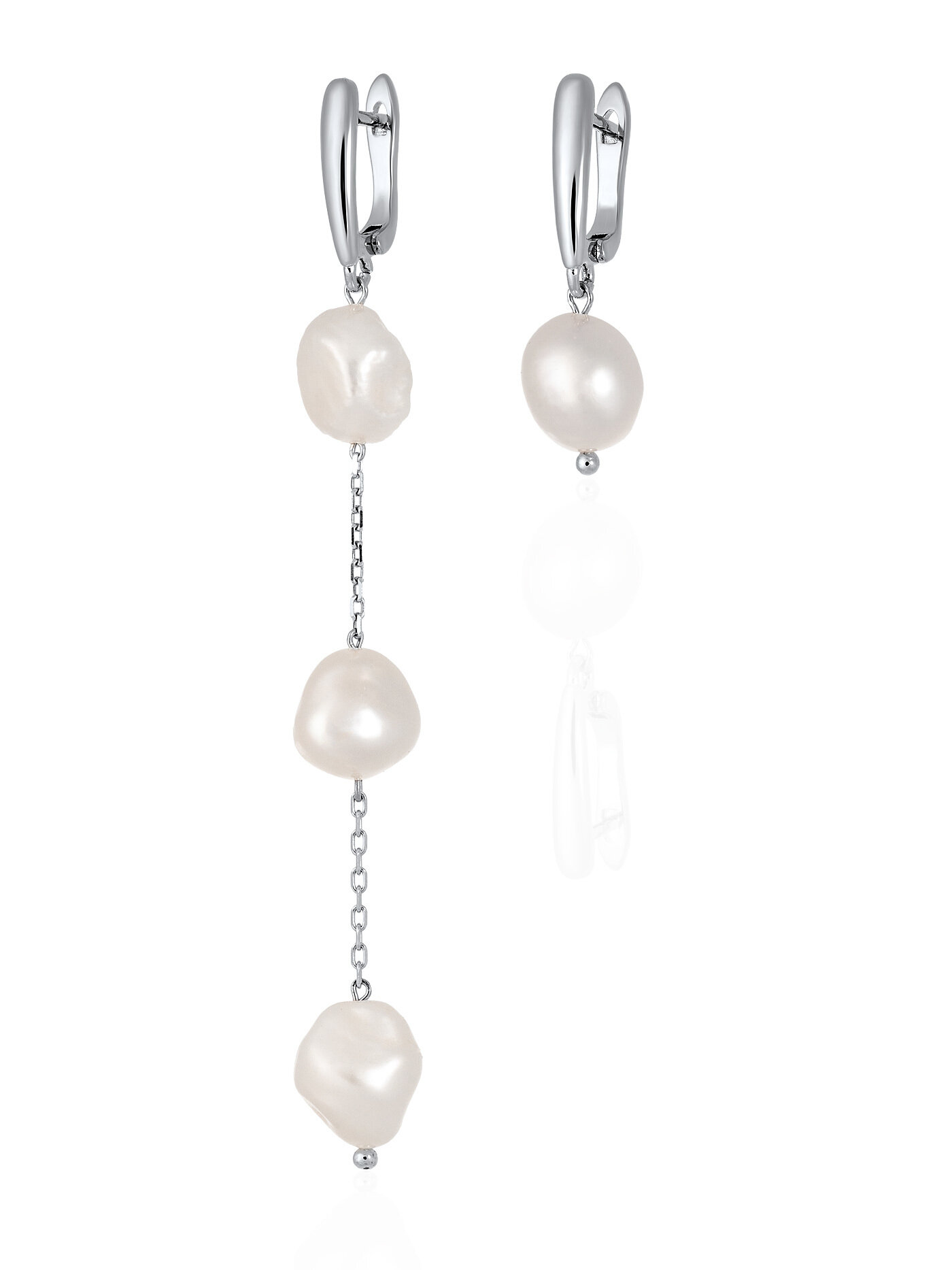 Серьги, жемчуг барочный