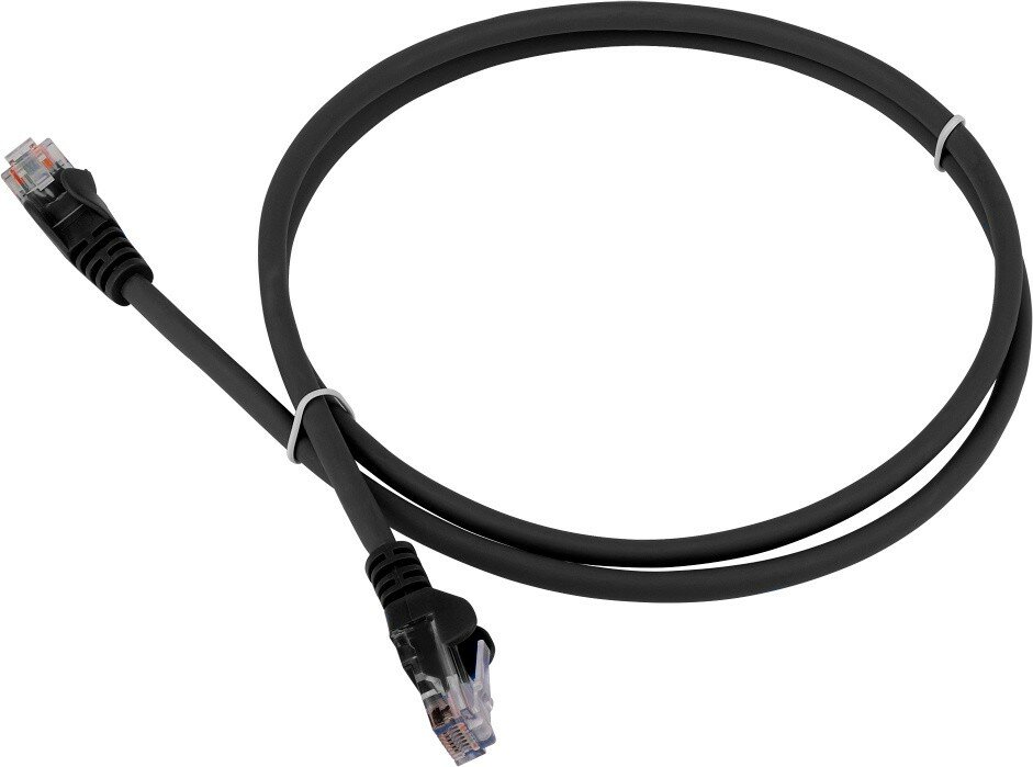 Патч-корд Lanmaster LAN-PC45/U6-2.0-BK UTP RJ-45 вил.-вилка RJ-45 кат.6 2м черный LSZH (уп:1шт)