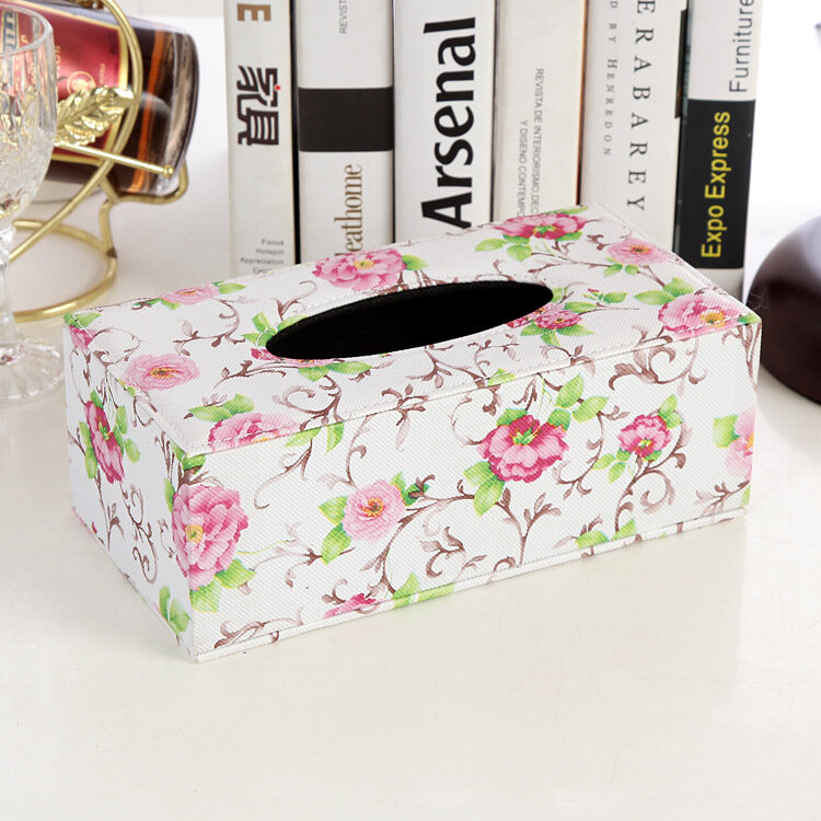 Креативная европейская кожаная коробка для полотенец PU бумажная коробка для ресторана бумажная коробка для рисовой