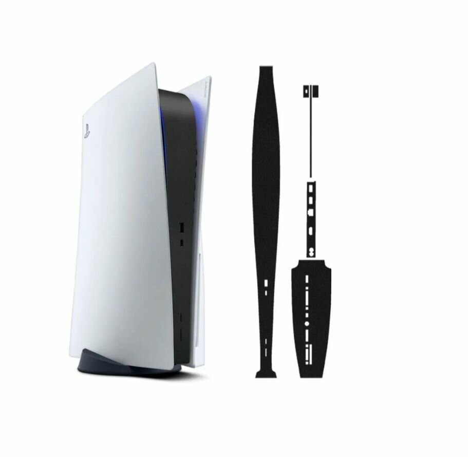 Защитная наклейка на центральную часть Sony Playstation 5 Slim, Черный