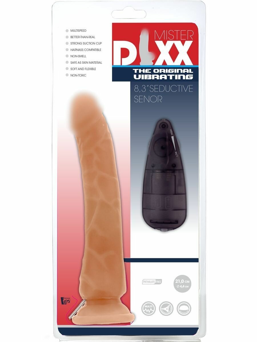 Вибратор на присoске "MR.DIXX SEDUCTIVE VIBRATING DILDO" 18см