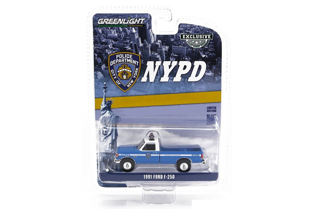 Модель коллекционная GREENLIGHT Ford F-250 "new york city police" (nypd) emergency services 1991 (длина модели 6-10 см)