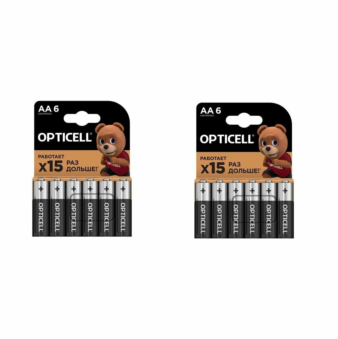 OPTICELL Батарейки Basic AA, 6 шт/уп, 2 уп
