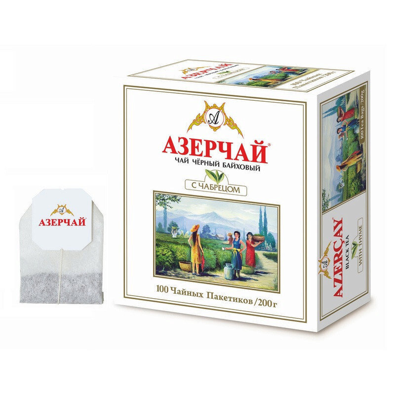Azercay Черный чай, Чабрец, 100 пак.