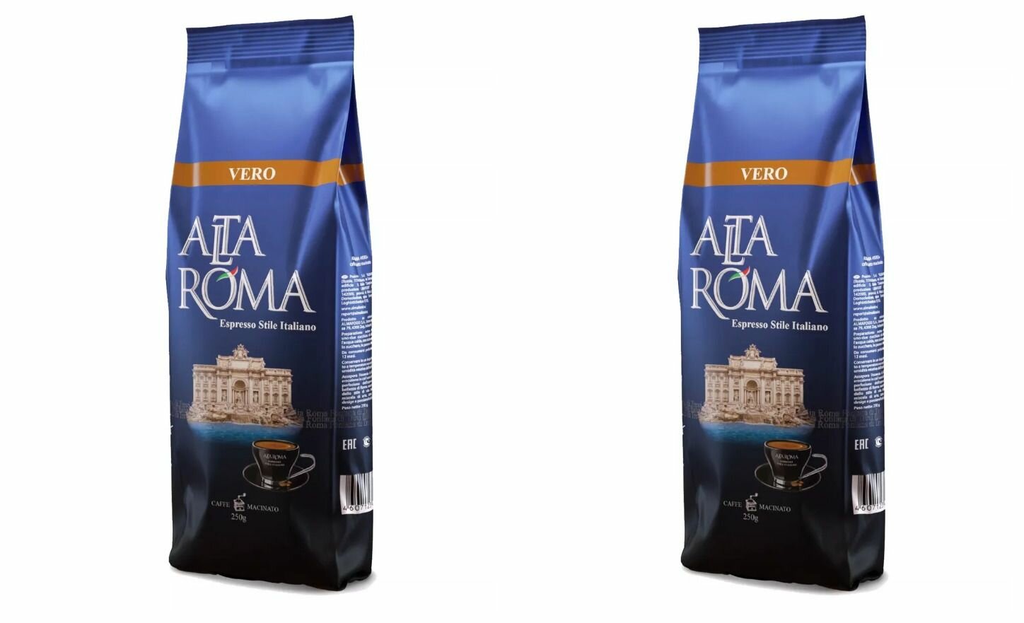 Alta Roma, Кофе молотый Vero, 250 г, 2 уп