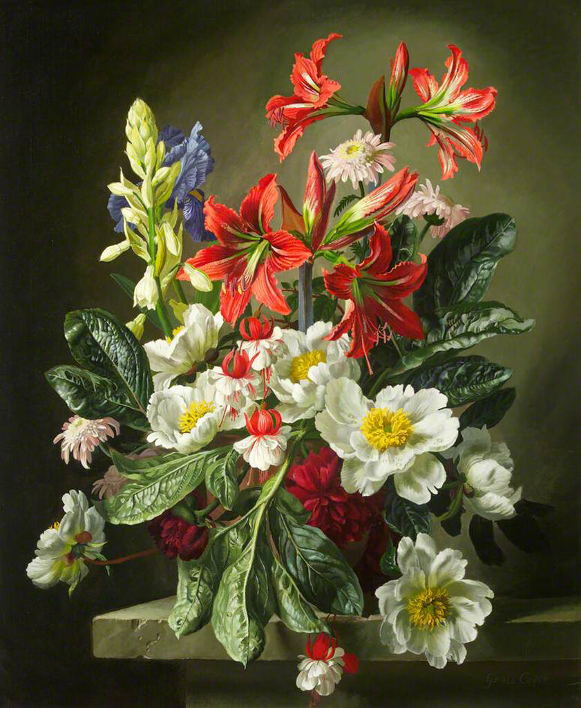 Алмазная мозаика на подрамнике/Картина стразами/ Алмазное хобби "Натюрморт. Цветы" 40х50 см, сложность 5, цветов 22/ Komas