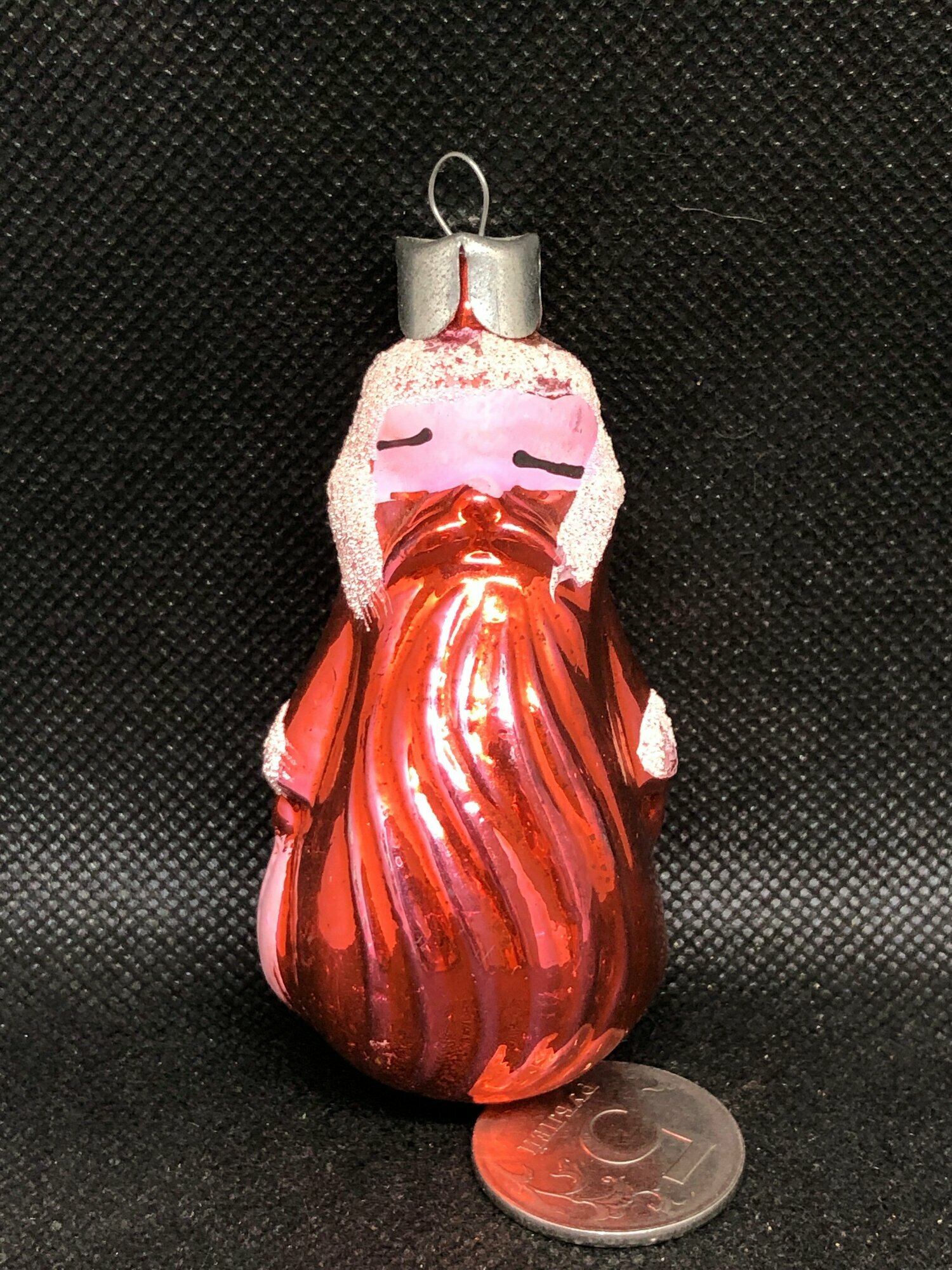 Елочная игрушка СССР Дед Мороз Морозко стекло # 39