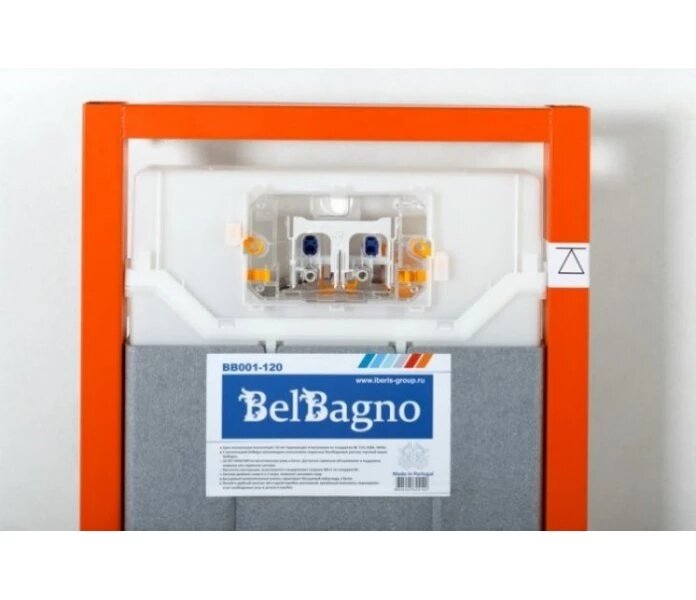 Комплект 2 в 1 Система инсталляции для унитазов BelBagno BB001-120 с кнопкой смыва BB005-PR-CHROME BB001-120/BB005-PR-CHROME