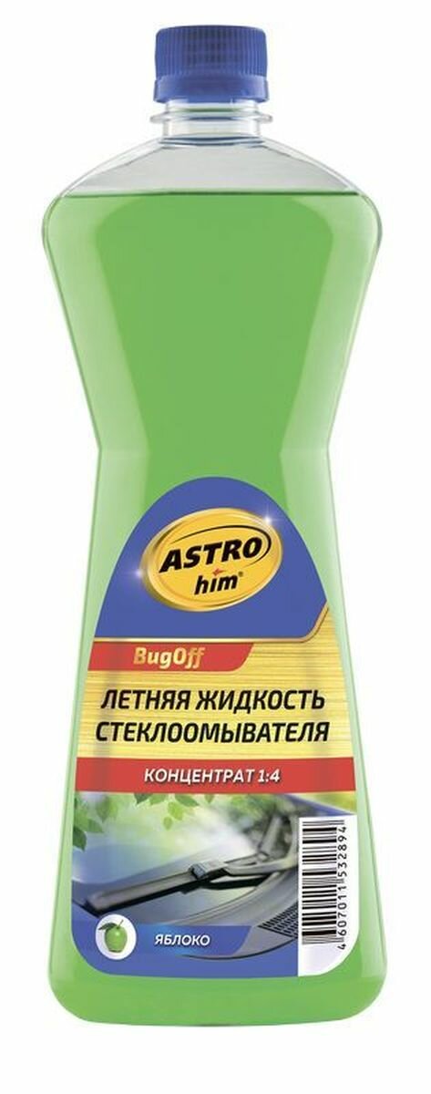 Концентрат летней жидкости стеклоомывателя 1:4, серия bugоff 1 л ASTROHIM AC-420