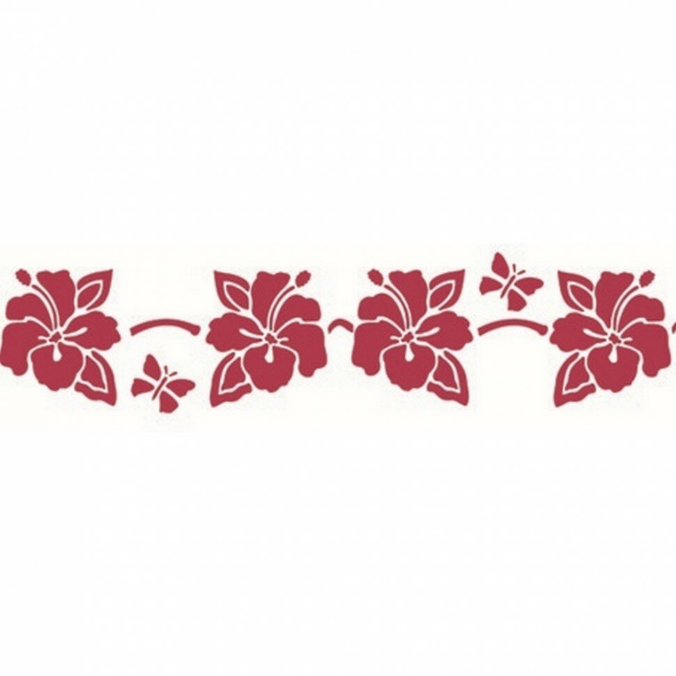 Stamperia KSE82 Трафарет "Цветок гибискуса", 60 x 7 см