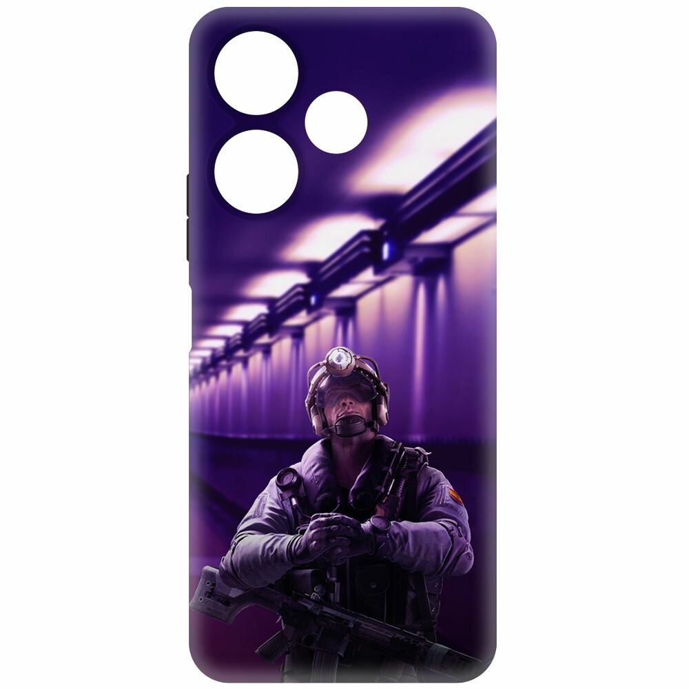 Чехол-накладка Krutoff Soft Case Cтандофф 2 (Standoff 2) - Неон для Xiaomi Redmi 13 черный