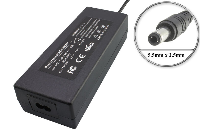 Адаптер (блок) питания 12V,11A,135W,5.5mm x 2.5mm(FVS11351A)зарядное устройство для сетевого, компьютерного оборудования